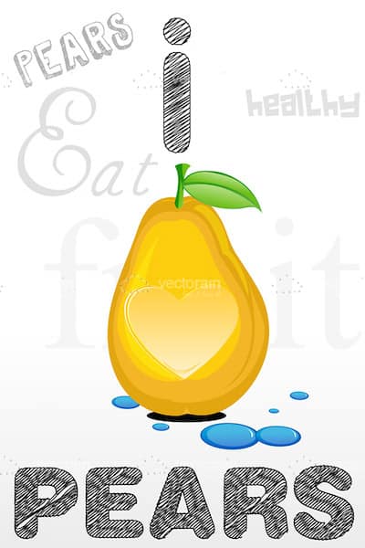 I Love Pears Background - Vectorjunky - Free Vectors, Icons, Logos and More