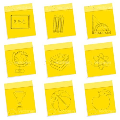School Activities Icon Set - Vectorjunky - Free Vectors, Icons, Logos ...