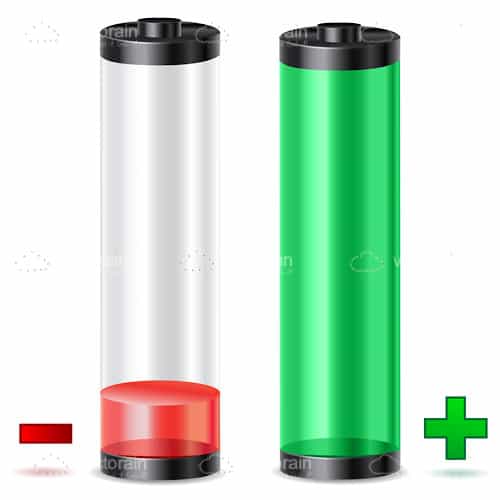 Empty and Full Battery - Vectorjunky - Free Vectors, Icons, Logos and More