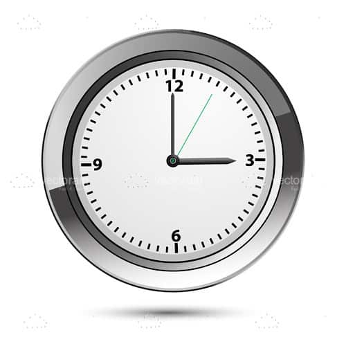 3PM Clock Face - Vectorjunky - Free Vectors, Icons, Logos and More