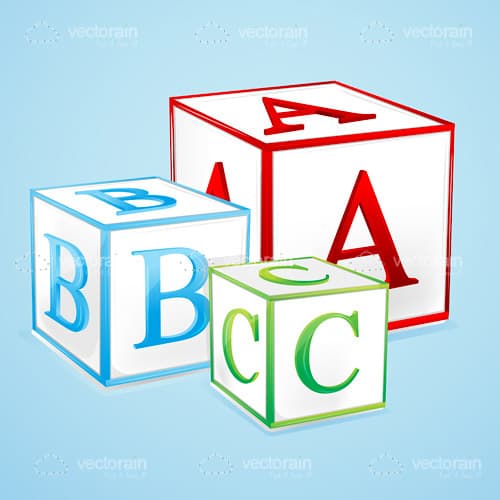 ABC Cubes - Vectorjunky - Free Vectors, Icons, Logos and More