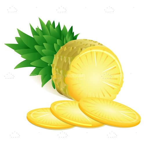 Sliced Pineapple - Vectorjunky - Free Vectors, Icons, Logos and More